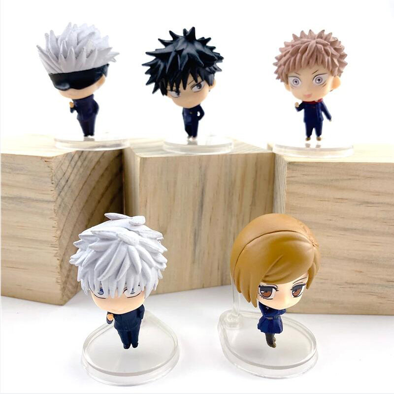 5 Pcs/Set Anime Jujutsu Kaisen Gojo Satoru Kugisaki Q Version Figure ...