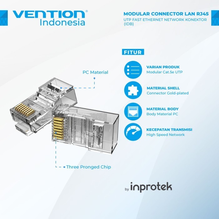 Vention Modular Connector LAN RJ45 UTP Fast Ethernet Network Connector ...