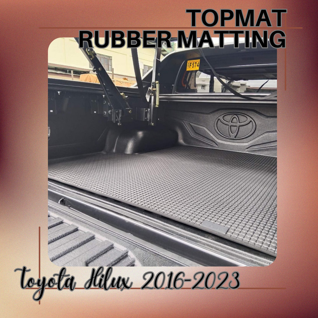 Topmat customized rubber matting for pickup bed made for toyota hilux ...