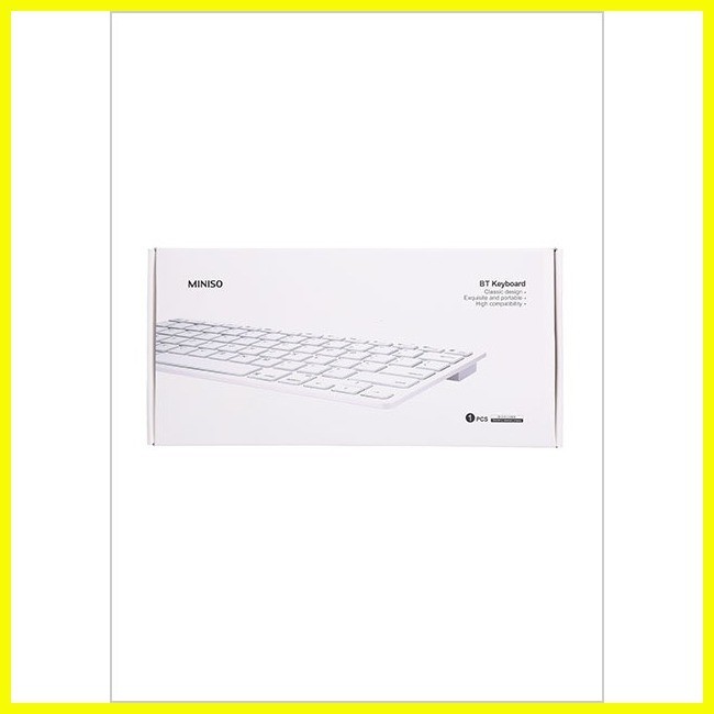 ♞Miniso Ultra Thin Bluetooth Wireless Keyboard White and Silver ...