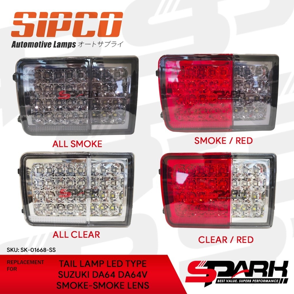 (2 PCS) Tail Lamp Stop Light LED for SUZUKI DA64 MULTICAB CARRY DA64 ...