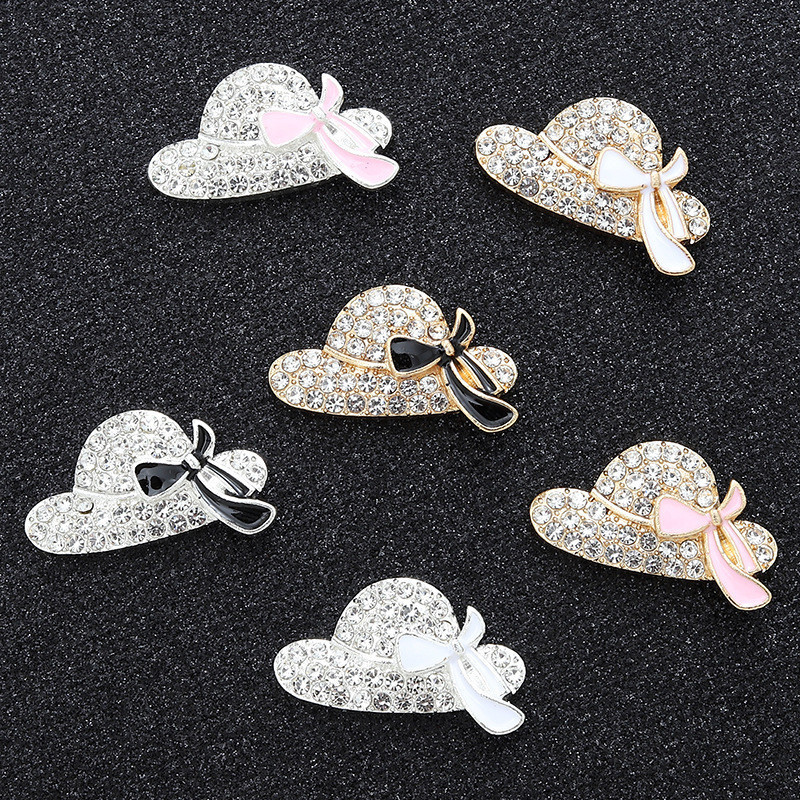 Lovely Crystal Metal Shoe Charms Hat Jibbit Diamond Charms Diy Shoe ...