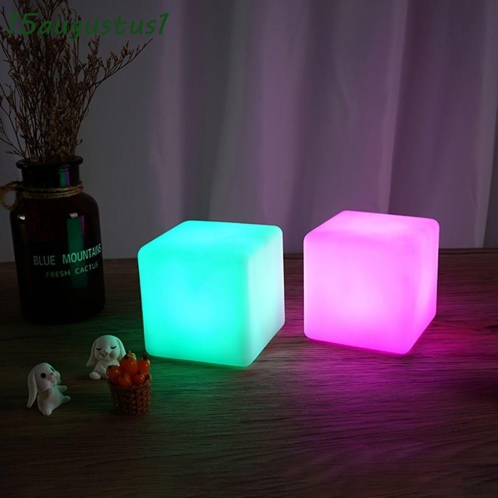 AUGUSTUS Led Cube Light, 16 Color Change RGB Mini Square Night Light ...