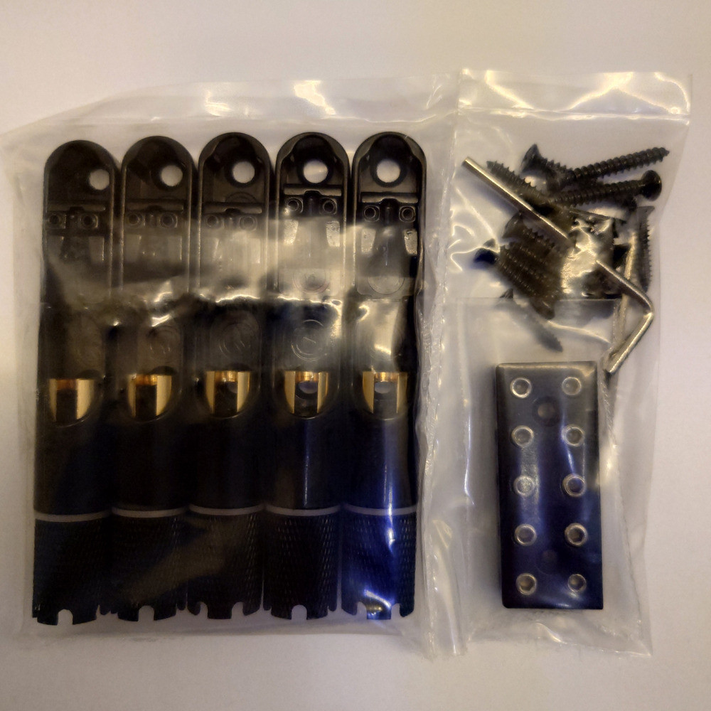 Headless Fixed Fanned Bridges 5 String Bass Guitar Bridge 15MM Diameter ...