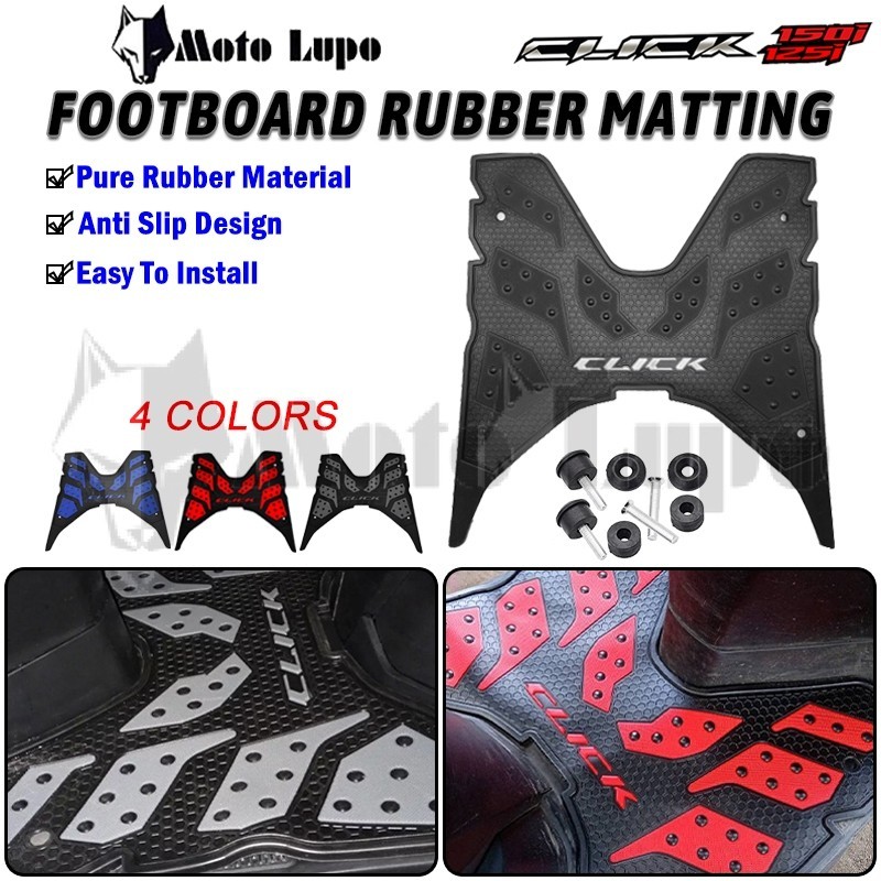 HONDA CLICK 125i /150i Footboard Rubber Matting With Bolts For CLICK V1 ...
