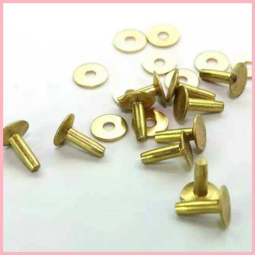 ♠ solid brass rivets and burrs saddler's rivets for Leather | Shopee ...