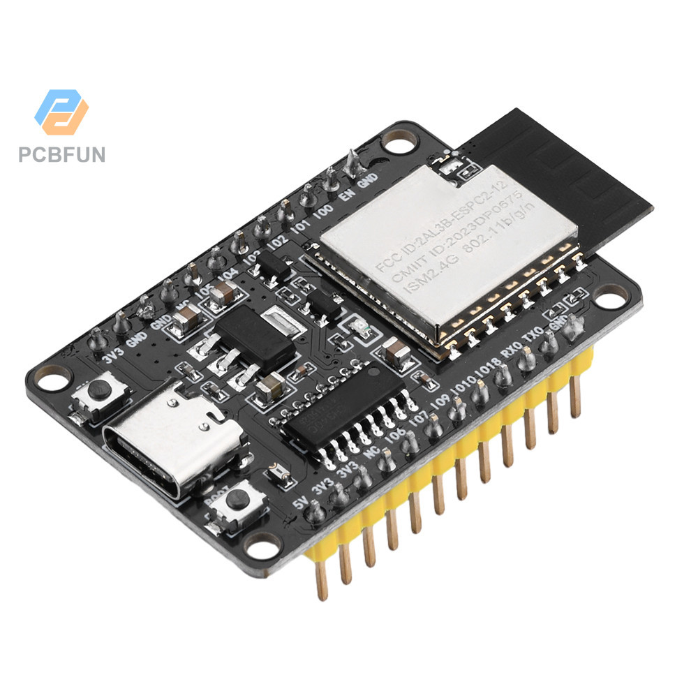 Pcbfun Esp32 C2 12 Development Board Wifi Bt Module Ch340 Onboard Espc2 12 Module Compatible
