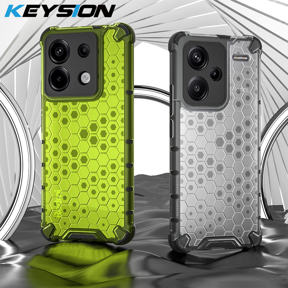 KEYSION Shockproof Armor Case for Redmi Note 13 Pro 4G 5G Silicone+PC ...