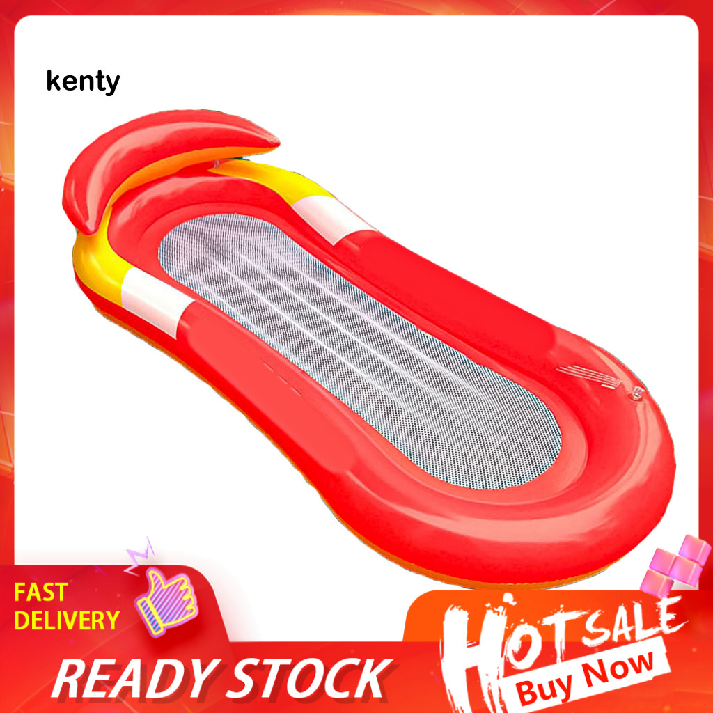 kT Pool Float Inflatable Foldable PVC with Armrests Recliner Hammock ...