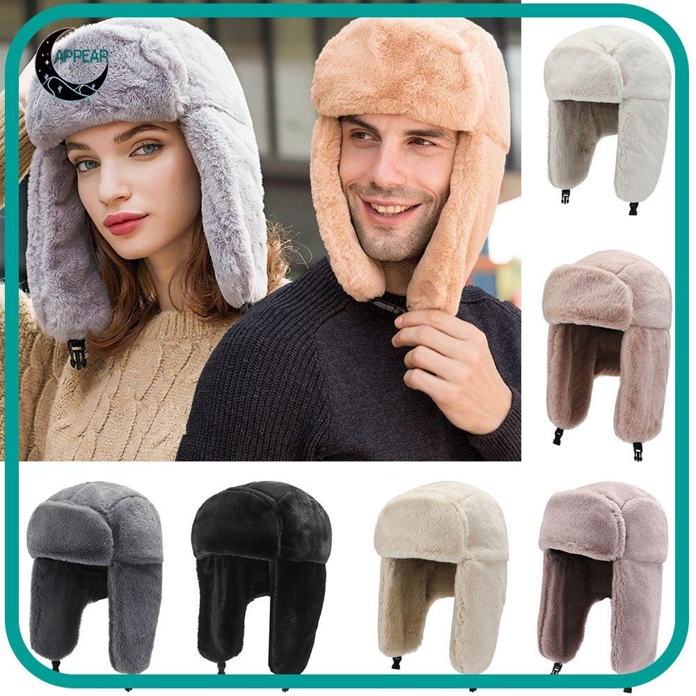 APPEAR Russian Ushanka Trapper Earflap Bonnet Windproof Snow Caps ...