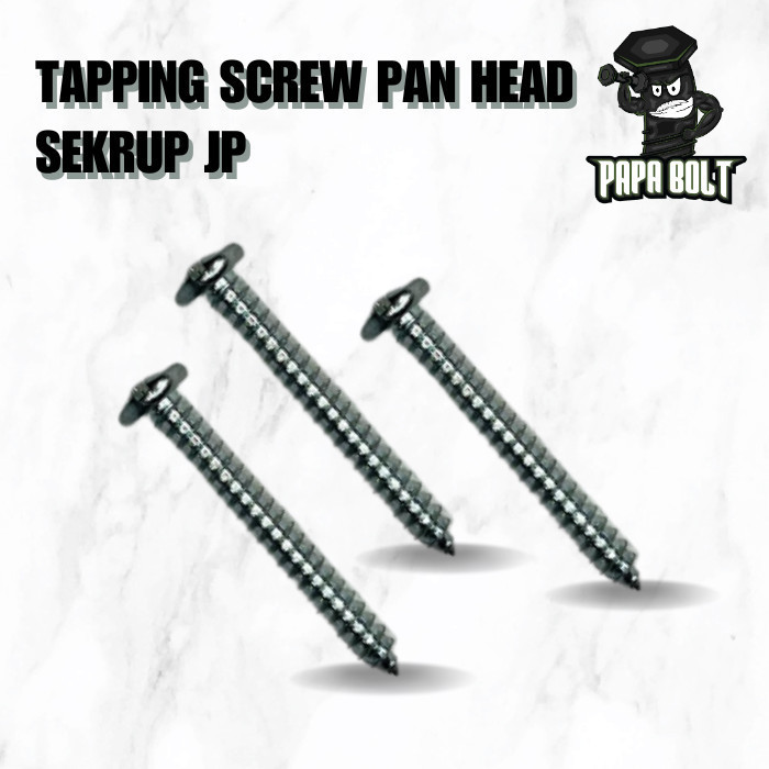 Tapping Screw Pan Head JP Screws Screw Bolts 12 x 1/2-2-1/2" (100pcs ...