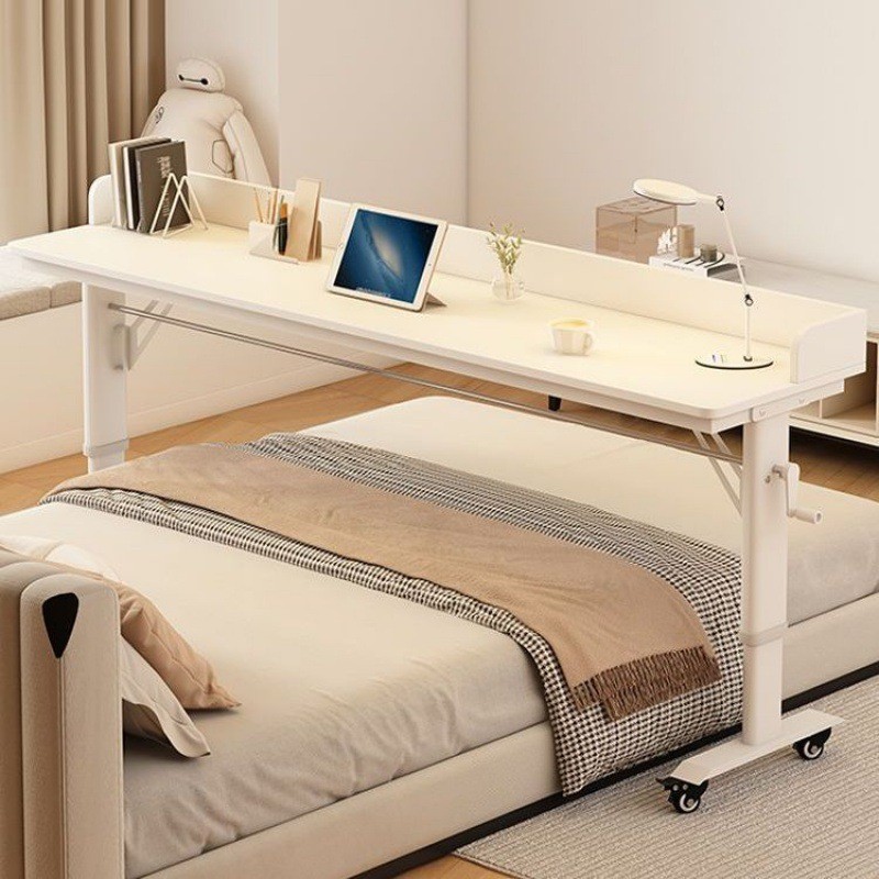 Bed Table Bedside Table Long Table Wall Hand-Cranking Adjustable Solid ...