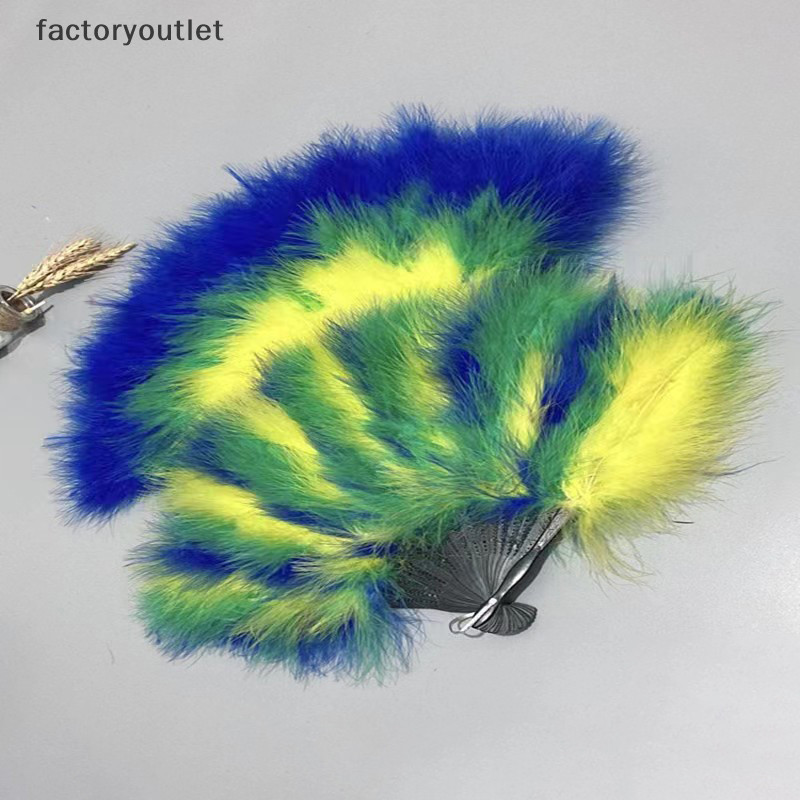 FCPH Folding Fan Soft Fluffy Lady Burlesque Wedding Hand Fancy Dress ...