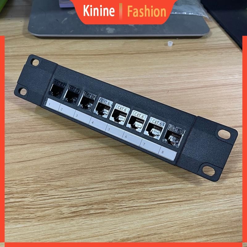 KIN 19in Rackmount or Wall Mount 8 Port Patch Panel Cat6 RJ45 Patch ...