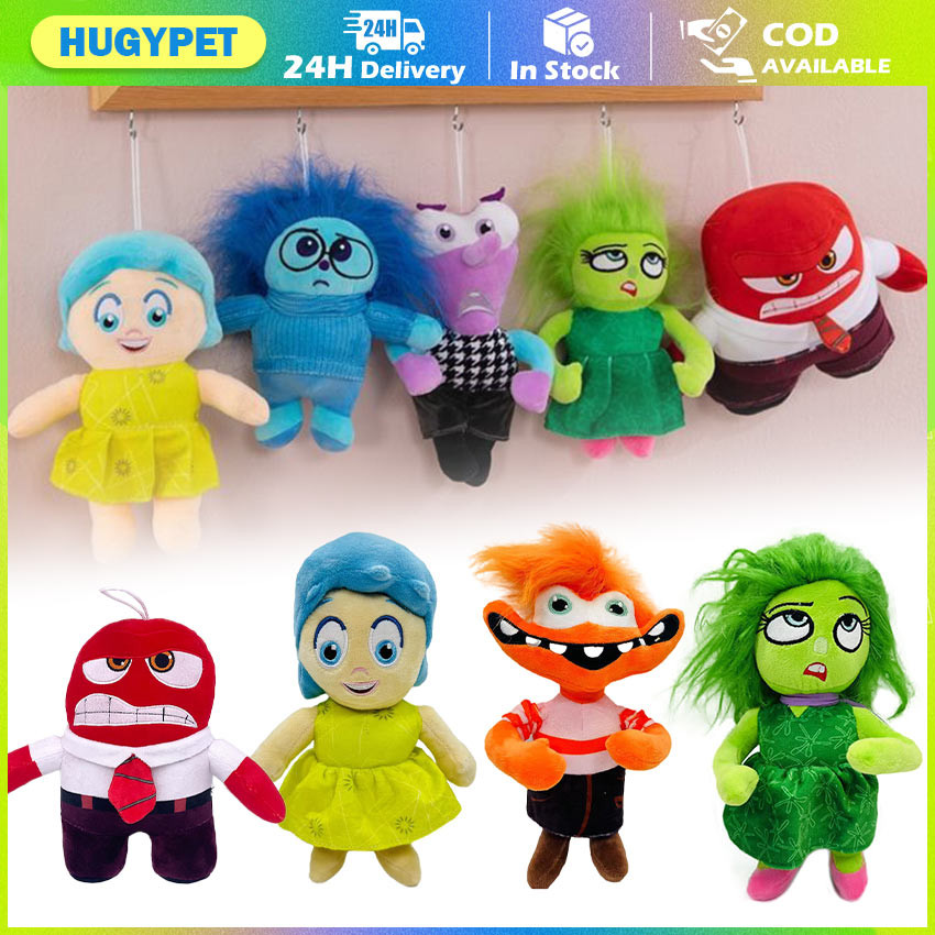 Inside Out 2 Plush Doll Cartoon Joy Fear Anger Disgust Sadness Riley ...
