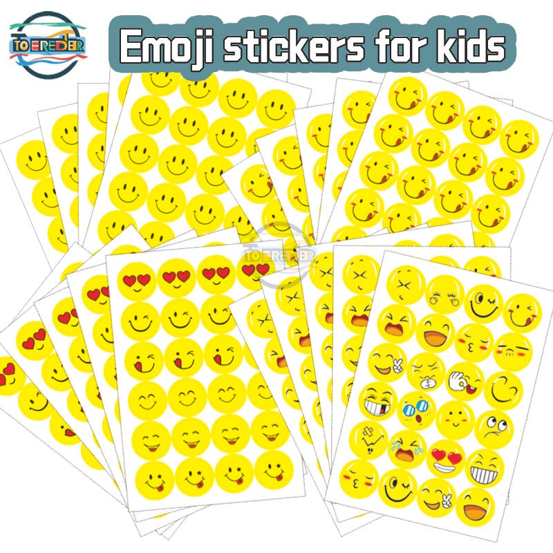 20mm 240pcs Emoji Stickers for Teachers,smile Kids Reward, Planner ...