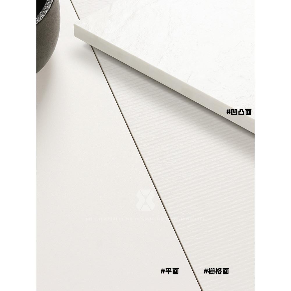 Full Porcelain Body Warm White Matte Tile Grooved Concave-Convex Flat ...