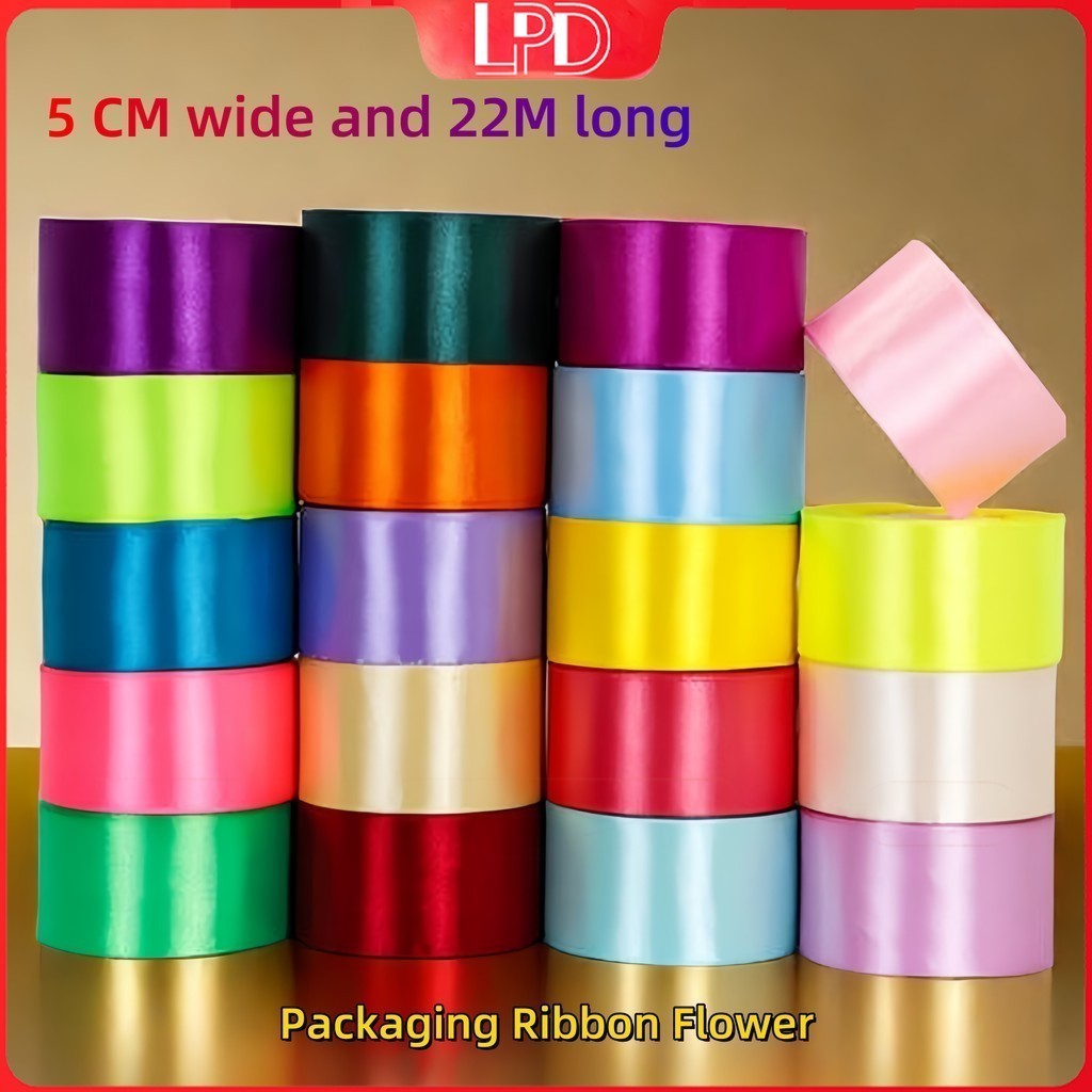 LPD 5cm 25Yards Roll ribbon satin ribbon decorative ribbon gift ...