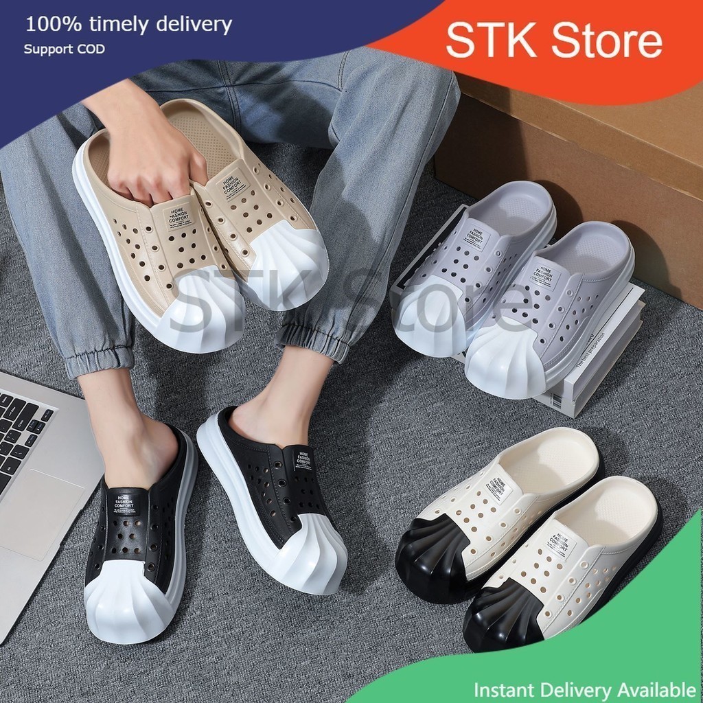 ST811 SHUTA Fashion Men's Half Shoes EVA Loafers | Shopee Philippines