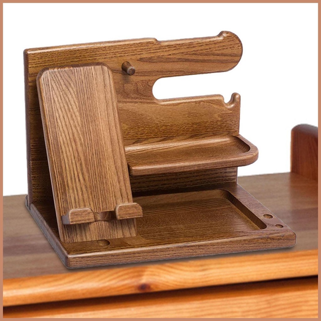Docking Station Wood Bedside Phone Docking Station Ash Key Holder ...