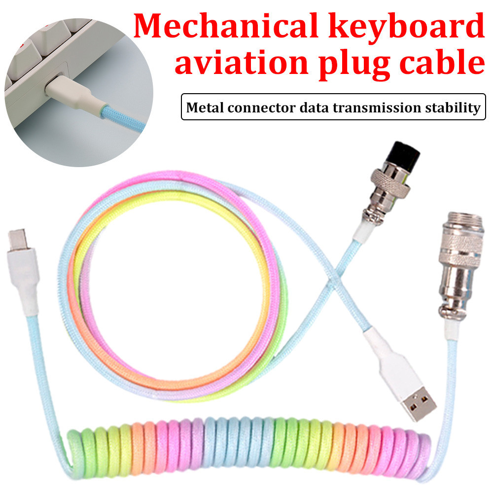 Detachable Gaming Mechanical Keyboard Cable Aviation Plug Data Cable ...