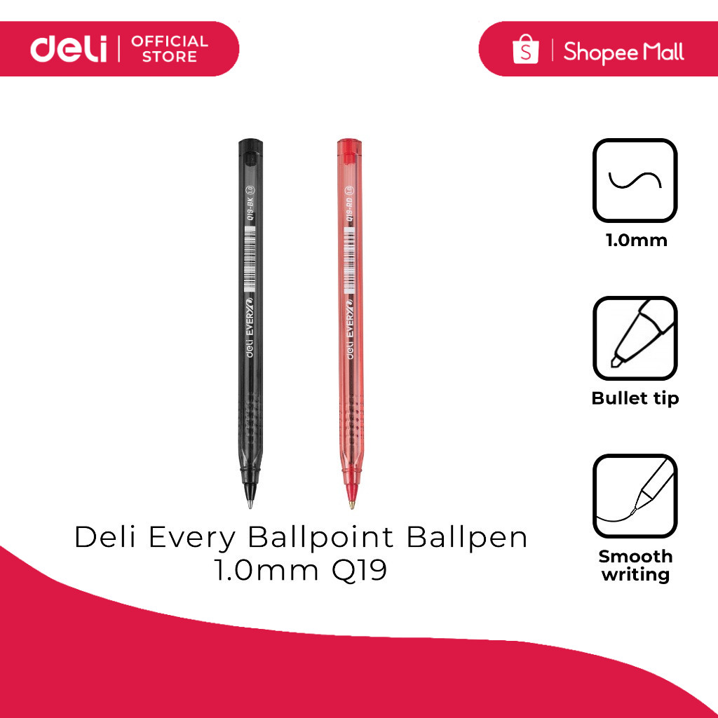 Deli Q19 Every Ballpoint Ballpen 1.0mm 1PC | Shopee Philippines