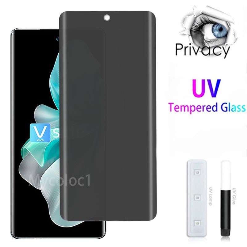 UV Matte Privacy Tempered Glass For VIVO X200 V60 V50 V40 V30E V30 V29 V27 X100 Pro+ Y78 Y78 ...
