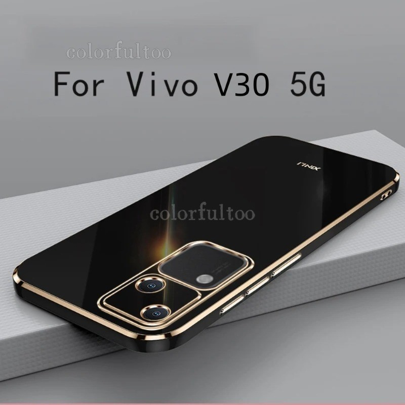 Vivo V30e 5G Luxury 6D Plating Soft TPU Silicone Phone Case For Vivo ...