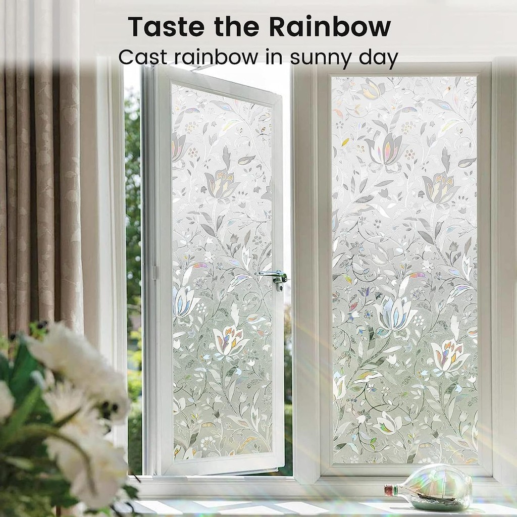 Window Film Decorative Window Privacy Film 3D Stained Glass Window ...