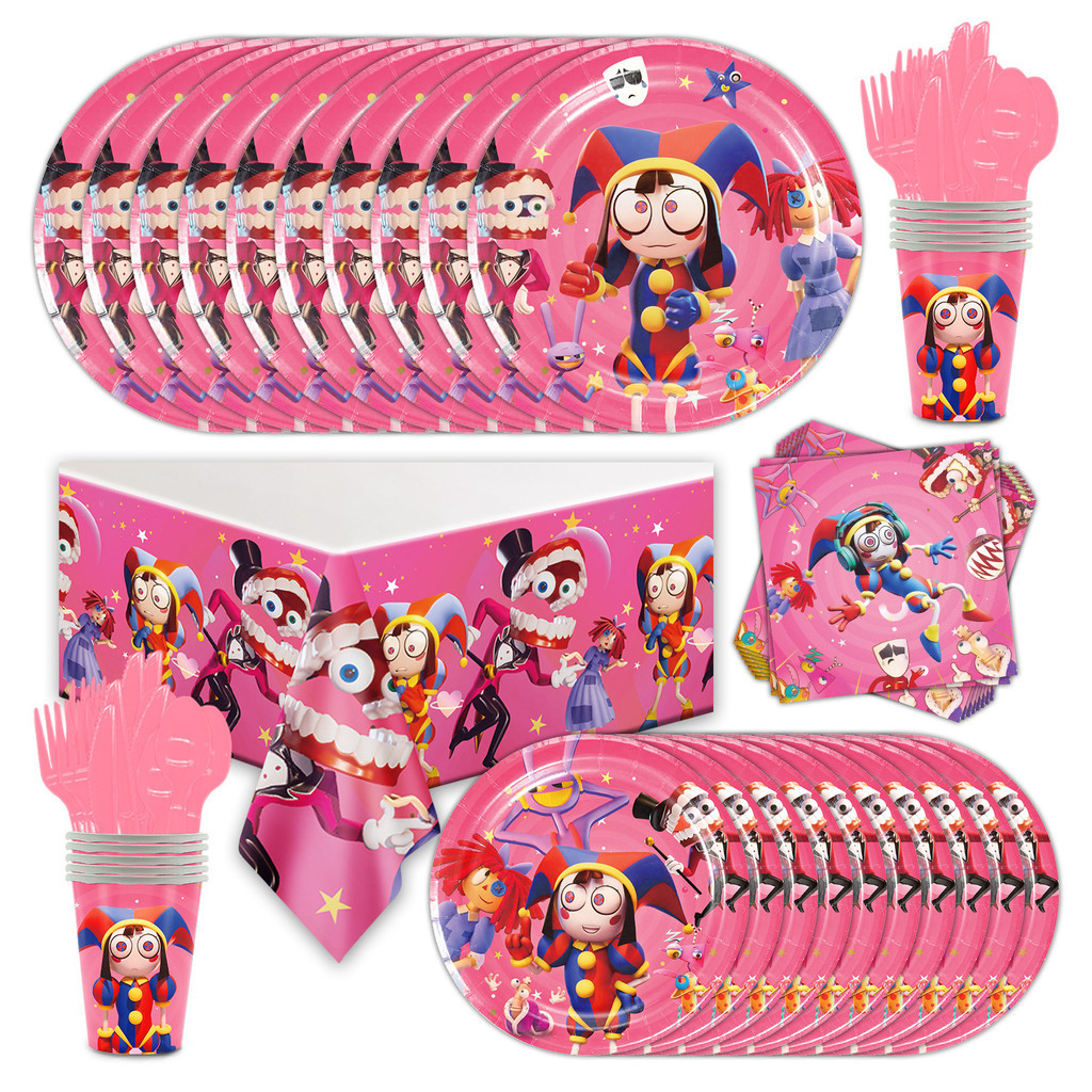 The Amazing Digital Circus Birthday Party Decor Tableware Plate Cup ...