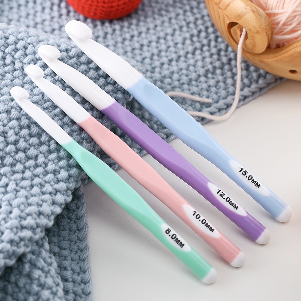 1/4Pcs Large Non-Slip Crochet Hooks Set Ergonomic Crochet Hooks Crochet ...
