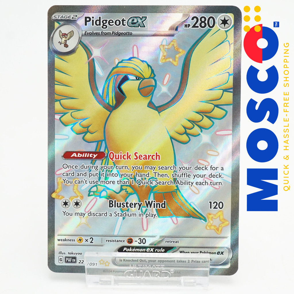 Pidgeot ex - 221/091 - Shiny Ultra Rare Paldean Fates | Pokemon TCG ...