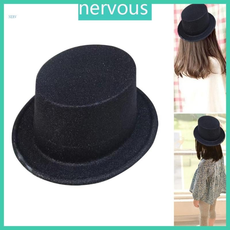 NERV Glitter Magician Hat Party Top Hat Sparkling Cowboy Fedora Hat ...