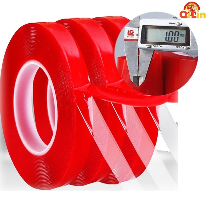 QILIN 3M 5-30mm Width Double Side Tape Nano Tape Transparent Washable ...