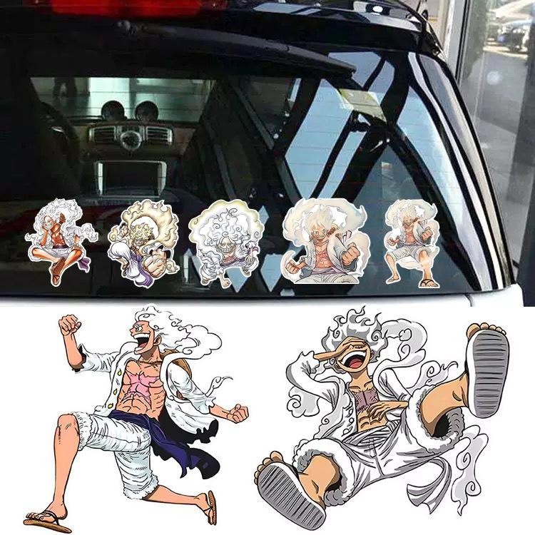 Nika Luffy Car Sticker One Piece Animation Sticker Scratch Covering Sun ...