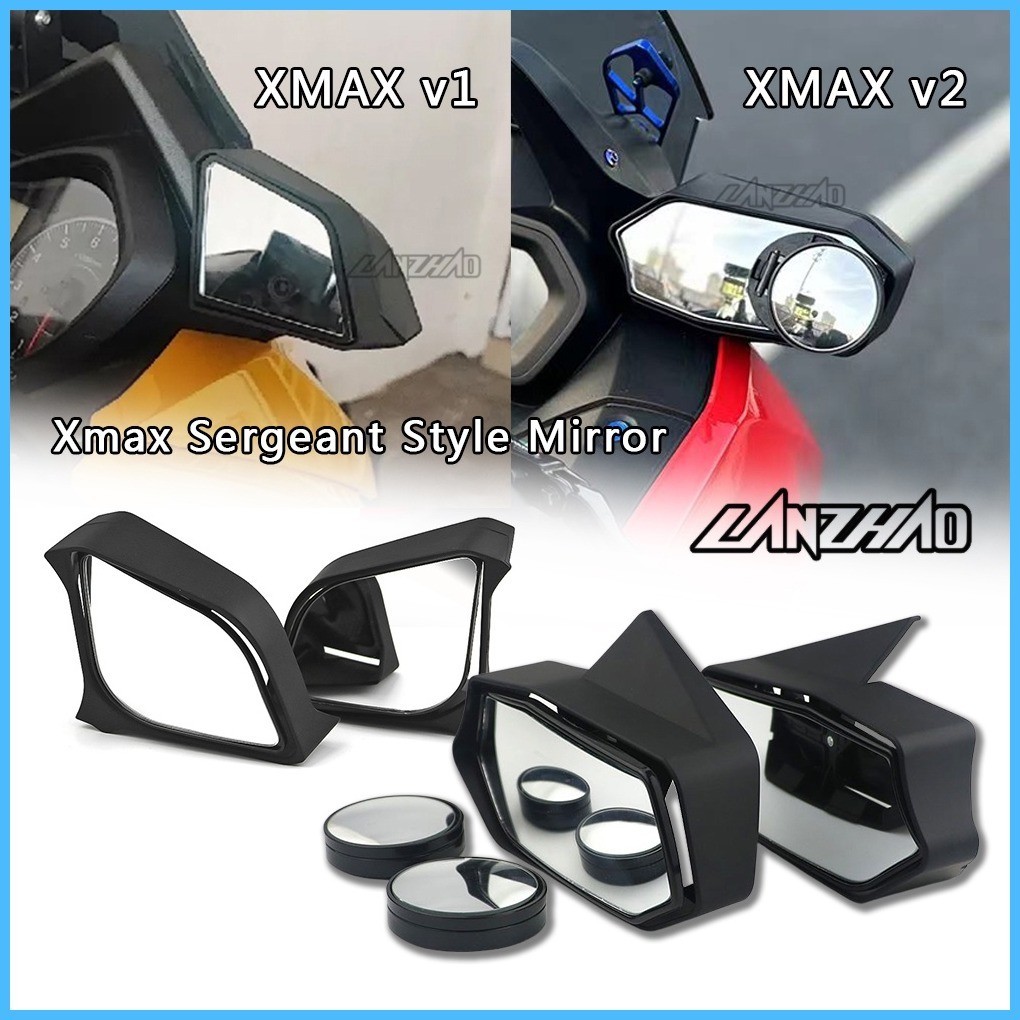 ஐ ♗ For YAMAHA XMAX 300 v1 v2 2017-2023 Dodge Mirror Sergeant Style ...