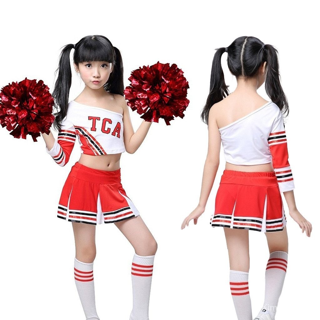 LOLanta 4-14 Years Girl Red Cheerleader Outfit with Socks Dancer ...