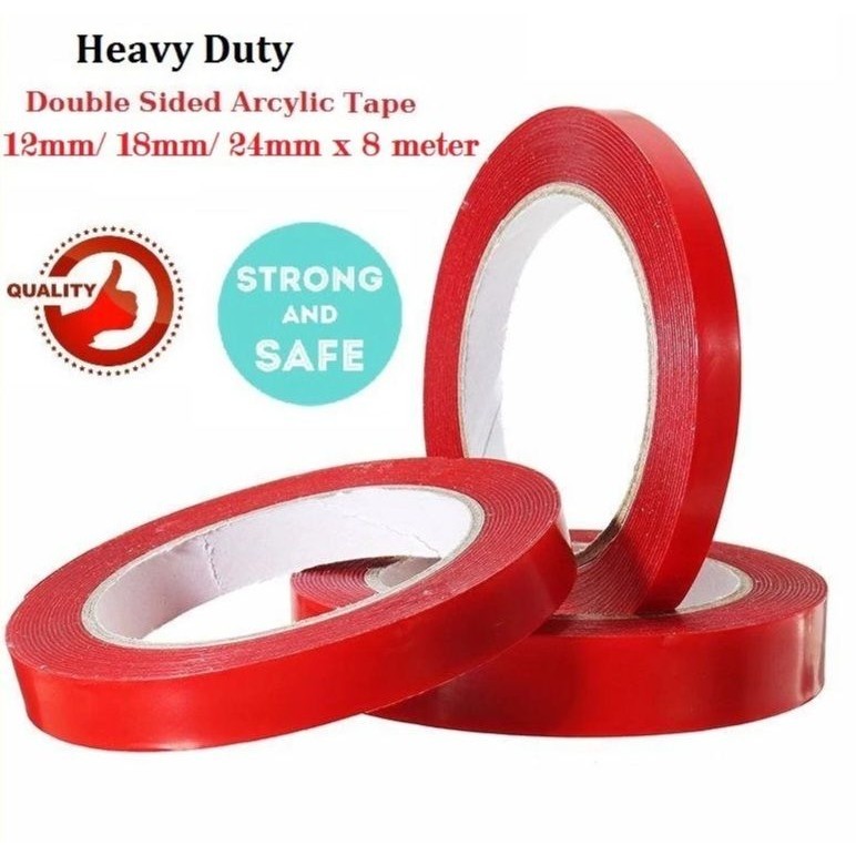 LTI Double Sided Acrylic Form Tape 10mm 15mm 20mm x 8meter | Shopee ...
