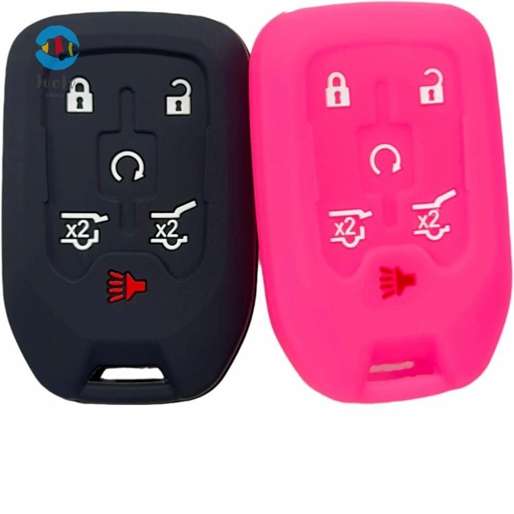 Luoluvo Keyless Entry Remote Car Smart Key Fob Rose Red 6 Buttons