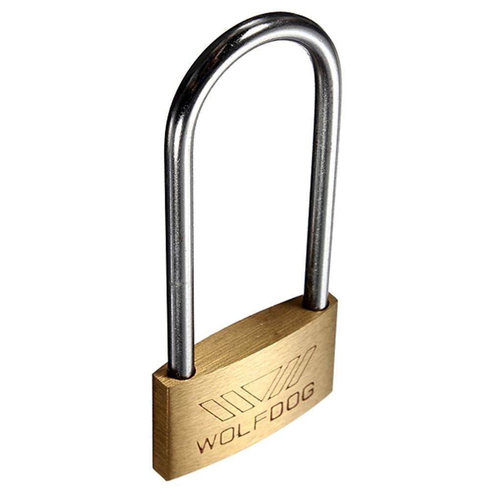 Solid Brass Padlock with 3 Keys, 3Inch Long Shackle Locker Lock, 1-9/16 ...