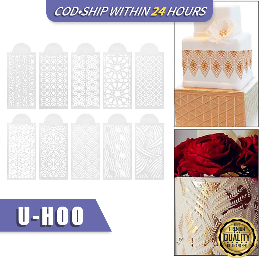 Fondant Cake Mesh Stencil Stamps Stencils Drawing Spary Painting ...