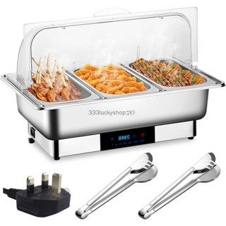 Electric Chafing Dish Buffet Set,Roll Top Stainless Steel Chafer with ...