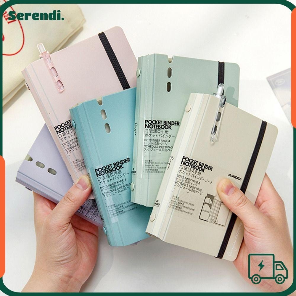 SERENDI Loose-leaf Notebook, Removable A7 Ring Binder Notepad, Portable ...