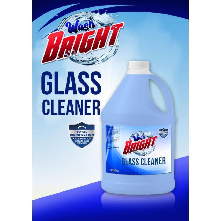 GLASS CLEANER ANTIBACTERIAL 1 GALLON GLASS CLEANER GALLON (WITH FREE ...