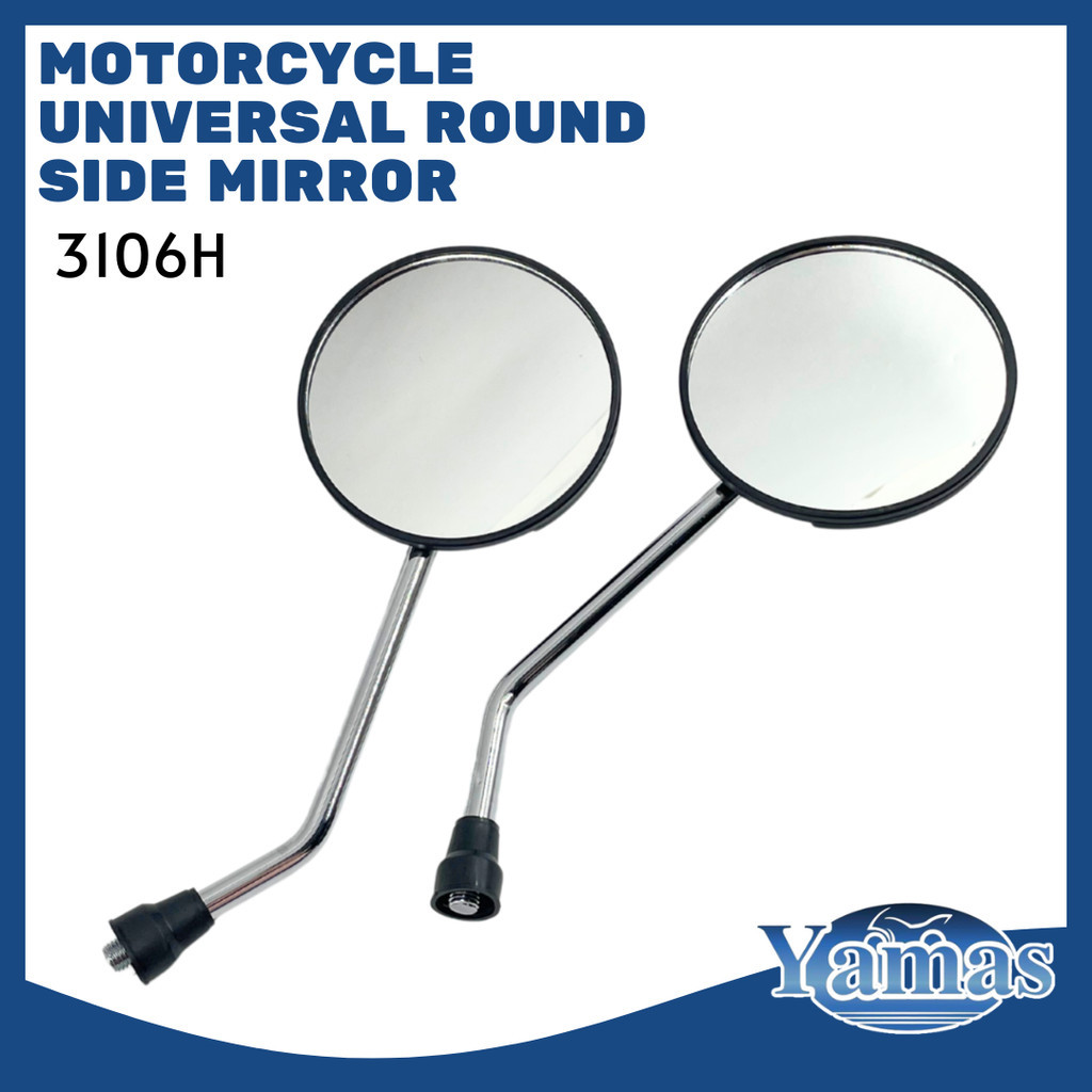 ROUND LONG STEM UNIVERSAL SIDE MIRROR FOR MOTORCYCLES 3106H PARTS AND ...