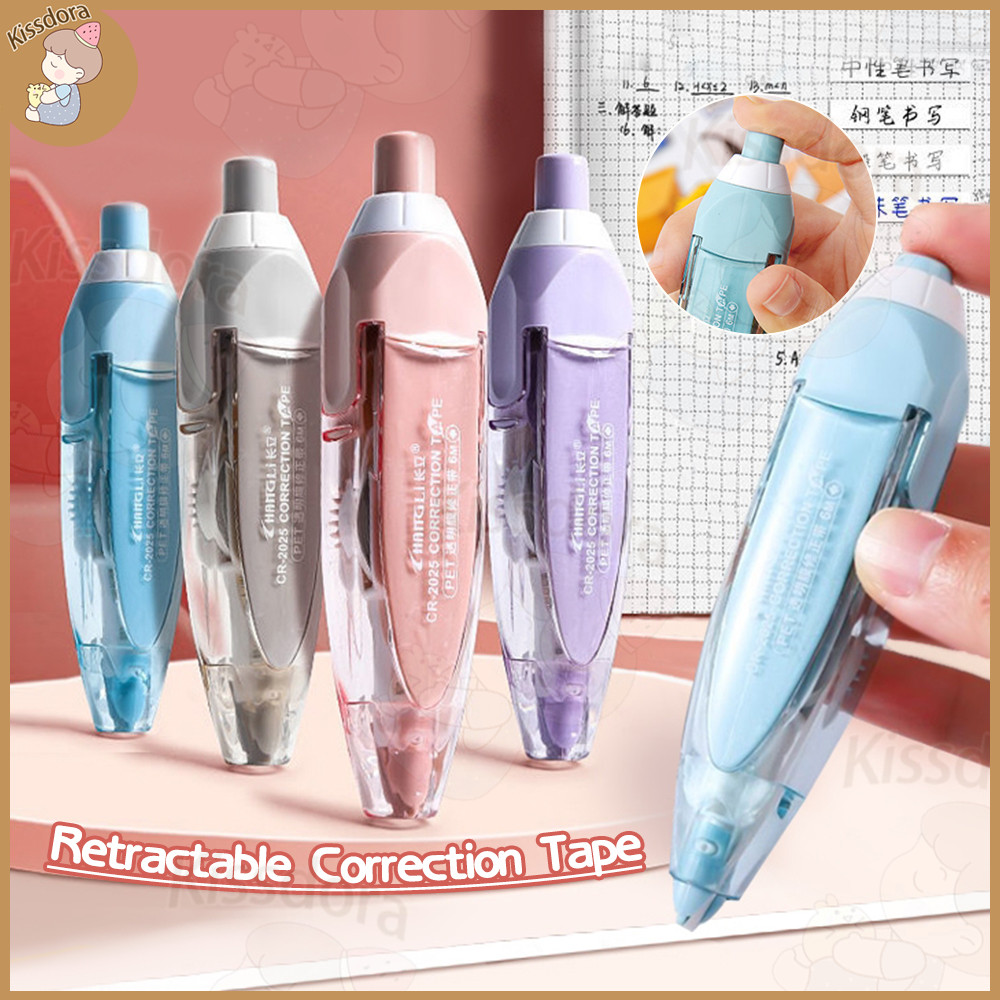 Kissdora Push Type Correction Tape Refillable Retractable correction ...