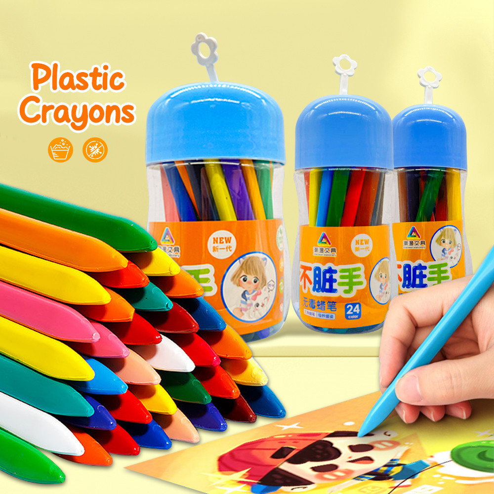 Cozyland 12/24/36 Colors plastic crayons set for kids Non Toxic ...