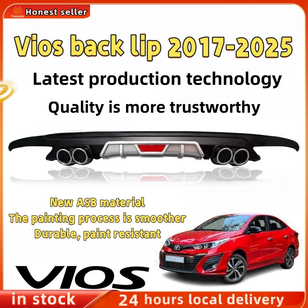 Toyota Vios 2019-2024, XLE E J G Variant 4th Gen Rear Bumper Lip ...