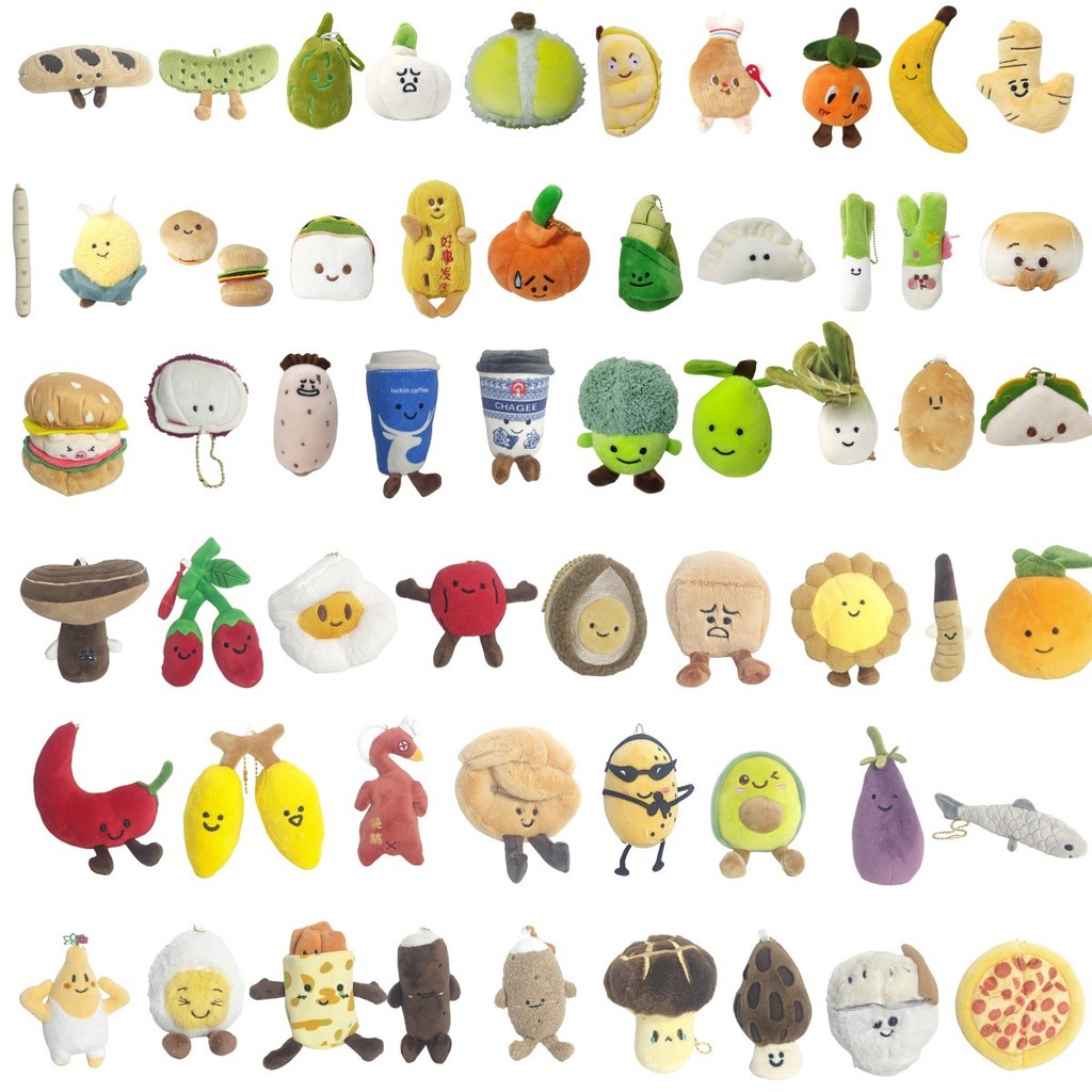 Custom Food Plushies 50+ Styles Claw Machine Ready Soft Toys | Shopee ...