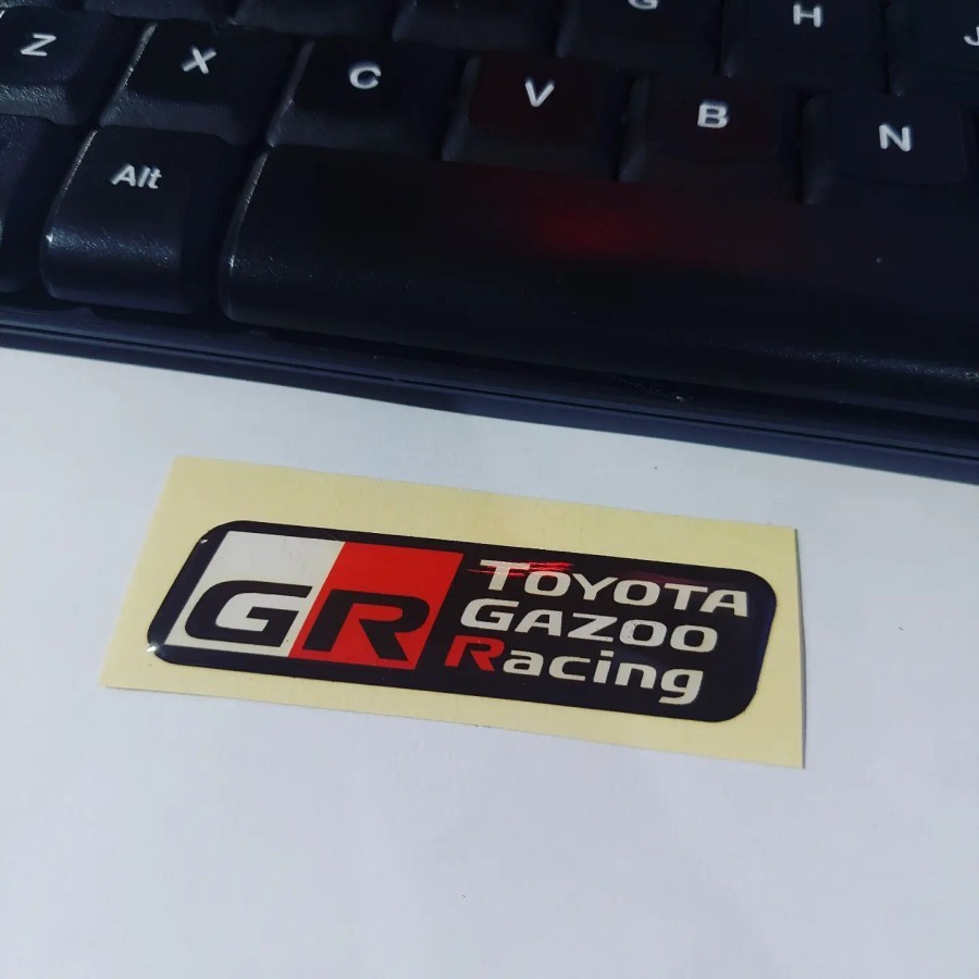 GR Toyota Gazoo Embossed Resin Sticker, 3D Flexible Sticker, Small Unit ...